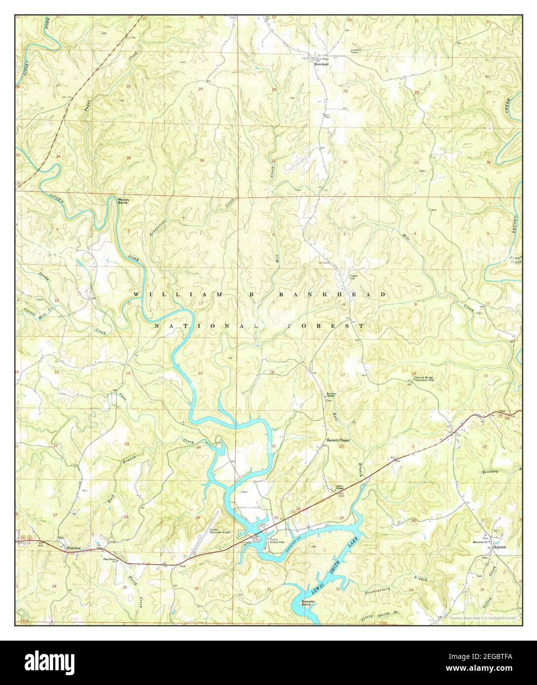 Houston, Alabama, map 1969, 1:24000, United States of America by ...