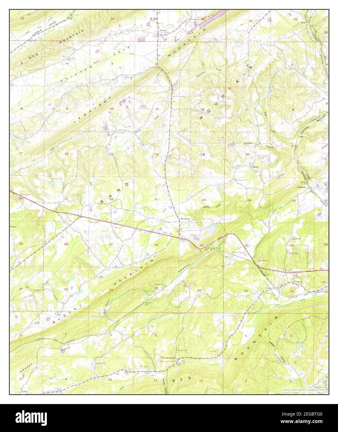 Howelton, Alabama, map 1959, 1:24000, United States of America by ...