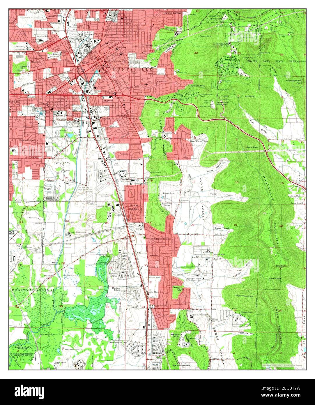 Map of huntsville alabama hi-res stock photography and images - Alamy