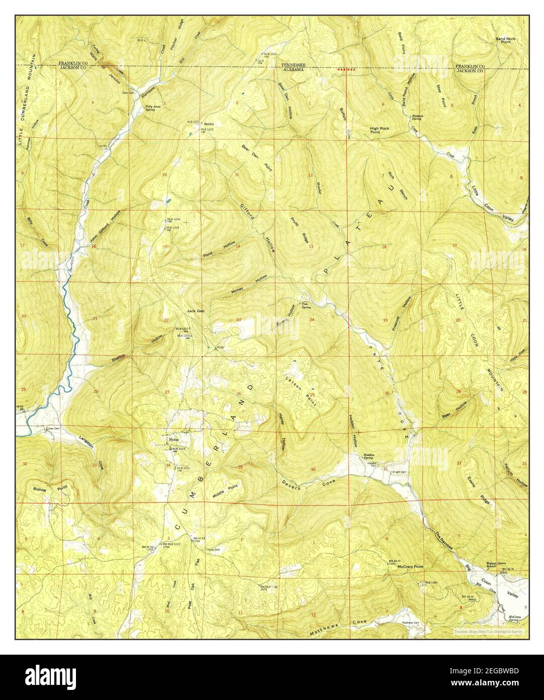Hytop, Alabama, map 1951, 1:24000, United States of America by Timeless ...