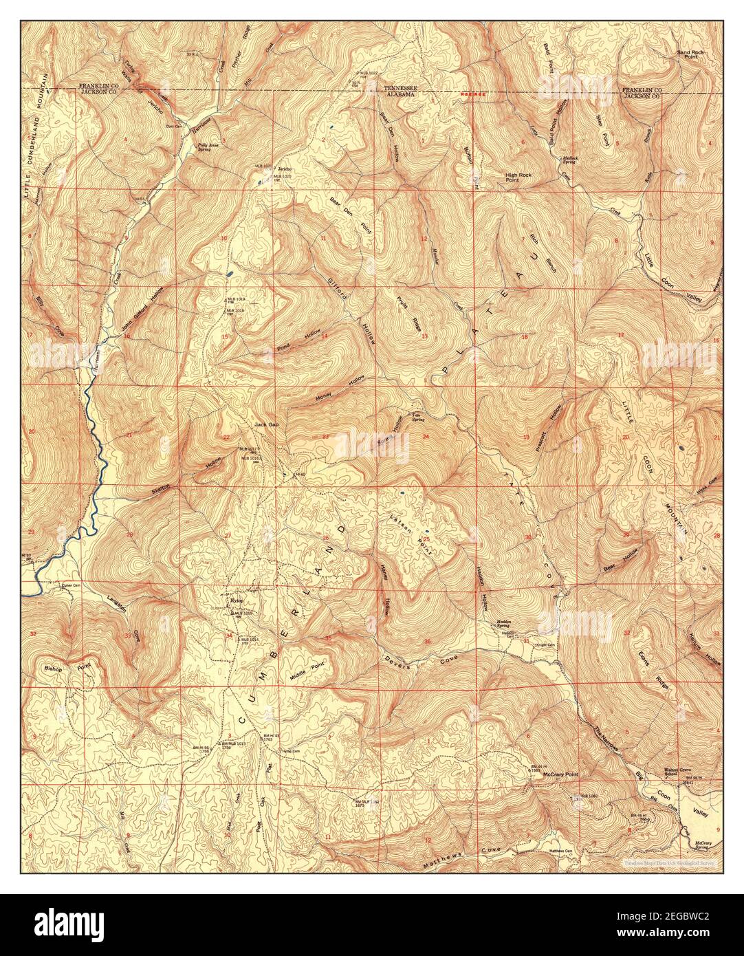 Hytop, Alabama, map 1951, 1:24000, United States of America by Timeless ...