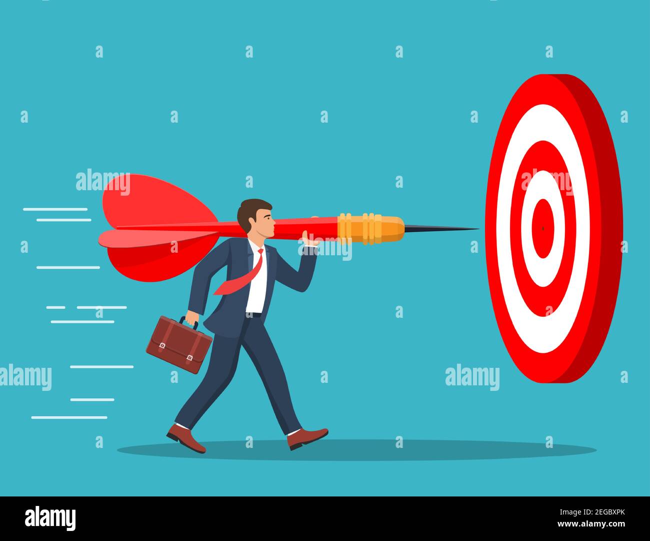 Businessman Aim Arrow To Target Stock Vector Image And Art Alamy