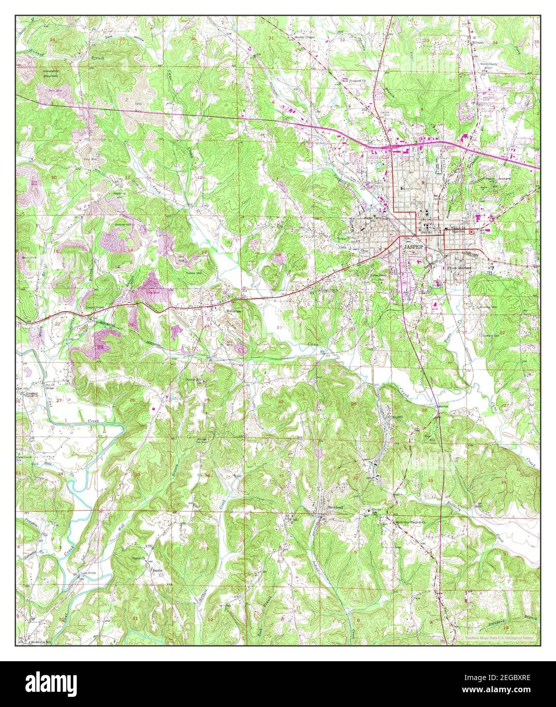 Jasper, Alabama, map 1949, 1:24000, United States of America by ...