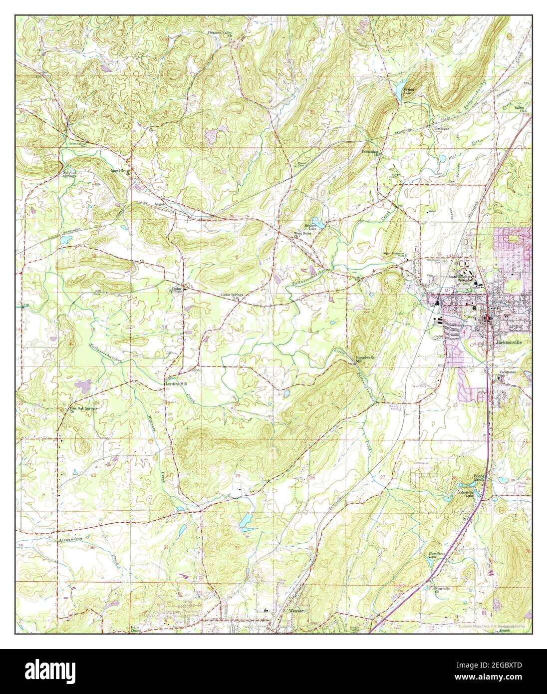 Jacksonville alabama map hi-res stock photography and images - Alamy