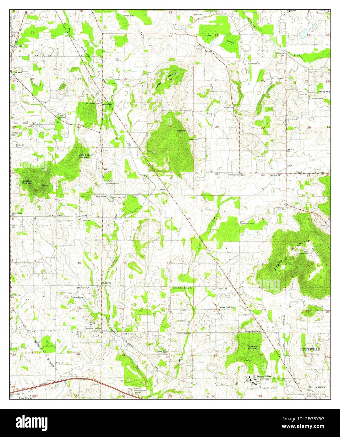 Jeff, Alabama, map 1958, 1:24000, United States of America by Timeless ...