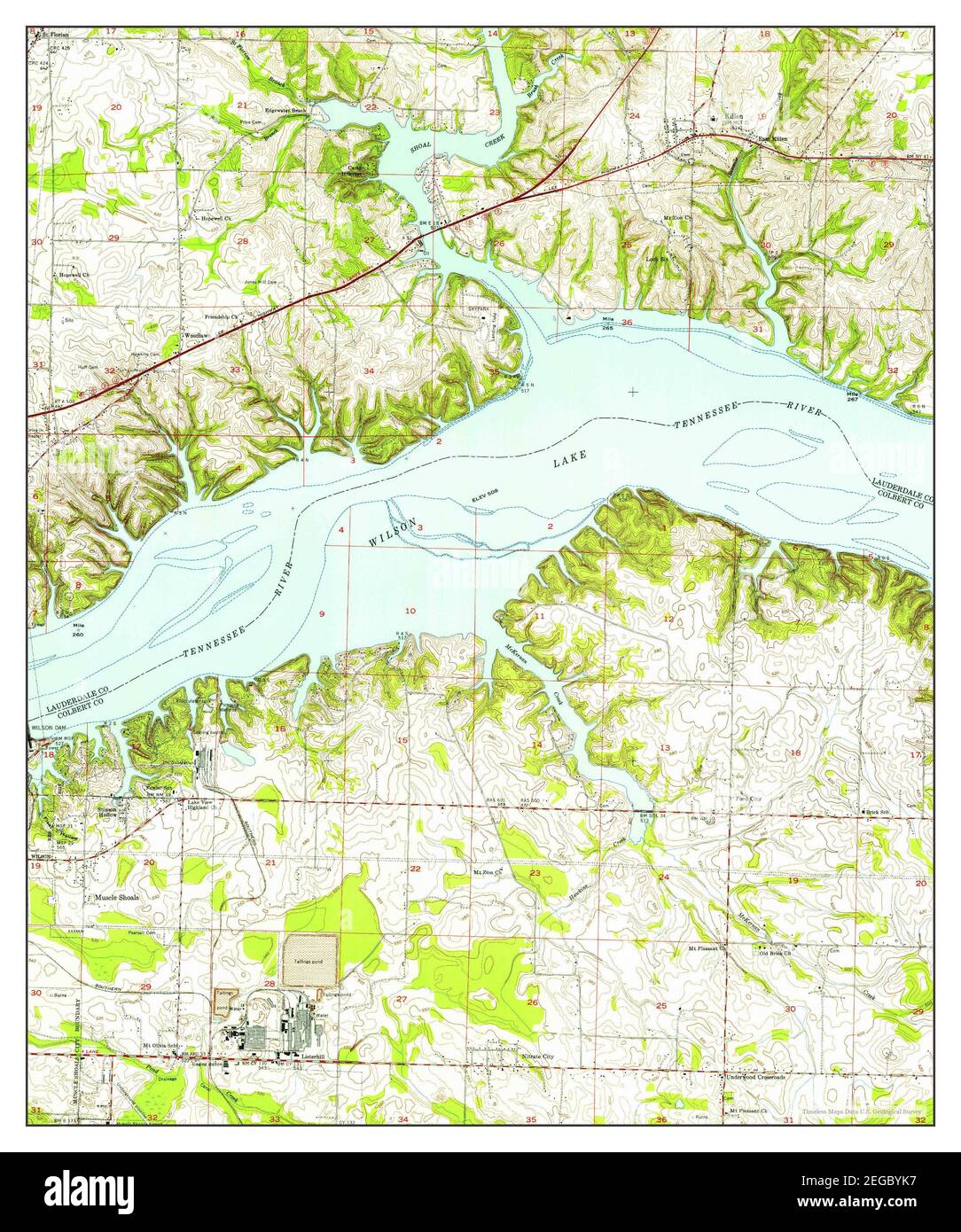 Killen, Alabama, map 1953, 1:24000, United States of America by ...