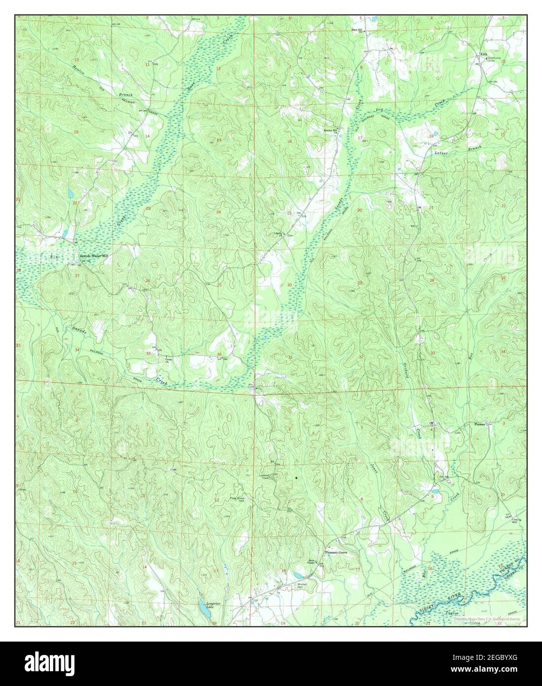 Kirk, Alabama, map 1970, 1:24000, United States of America by Timeless ...