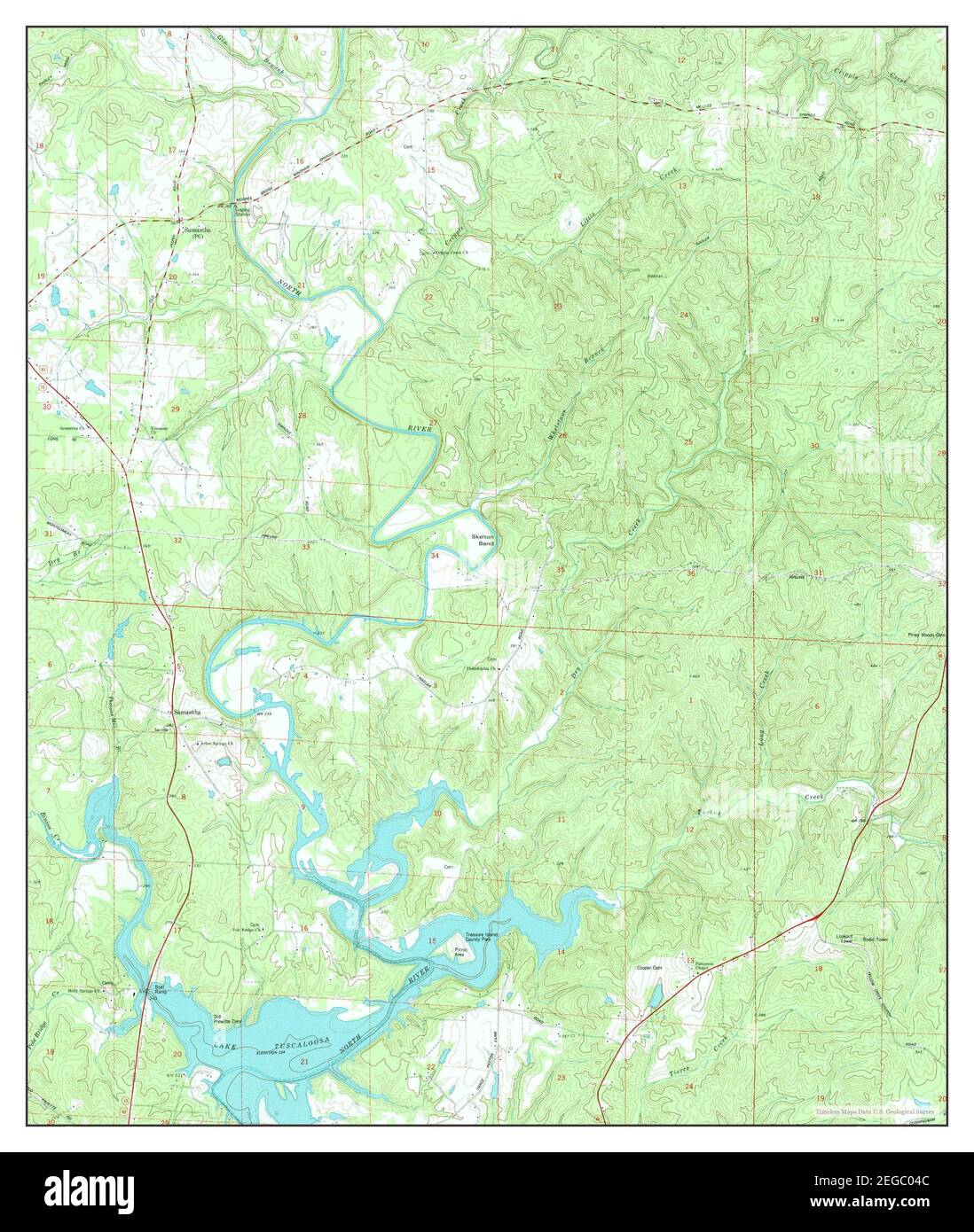 Lake Tuscaloosa North, Alabama, map 1978, 1:24000, United States of ...