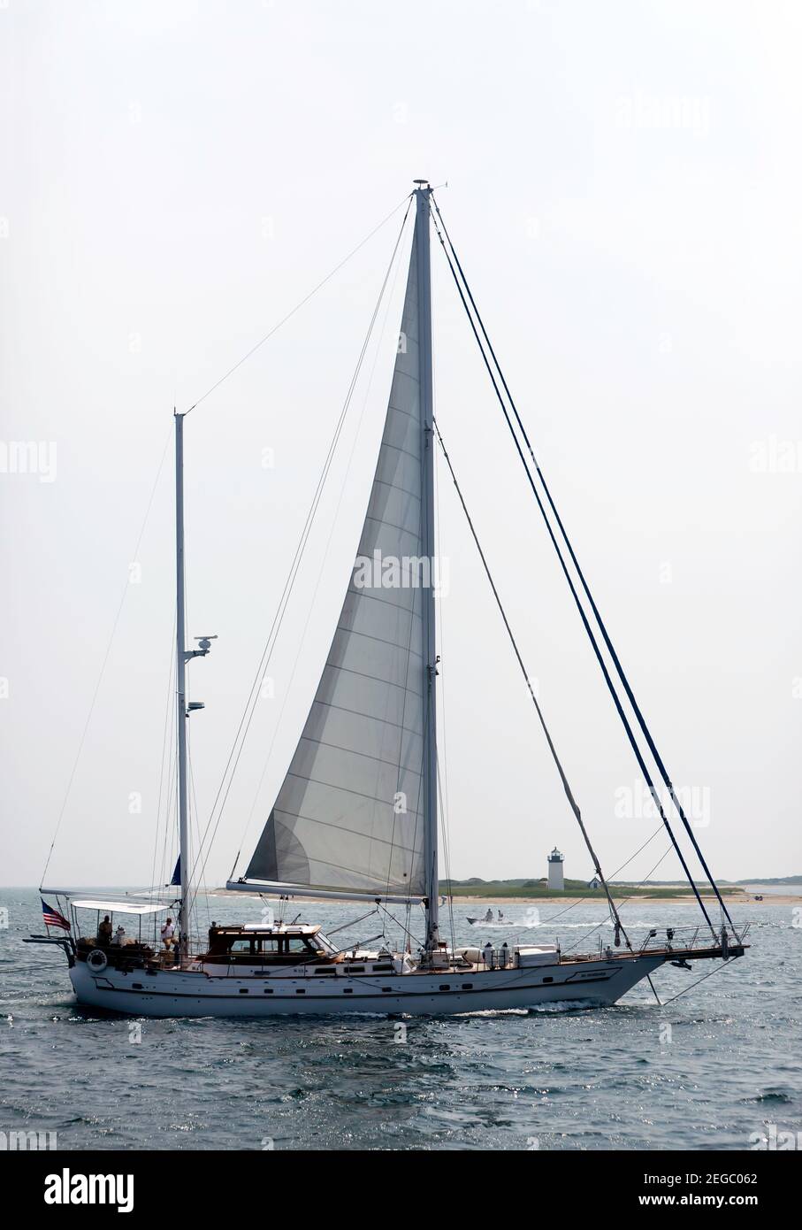 Sailboat "No Nonsense" passing Wood End lighthouse, as it approaches ...