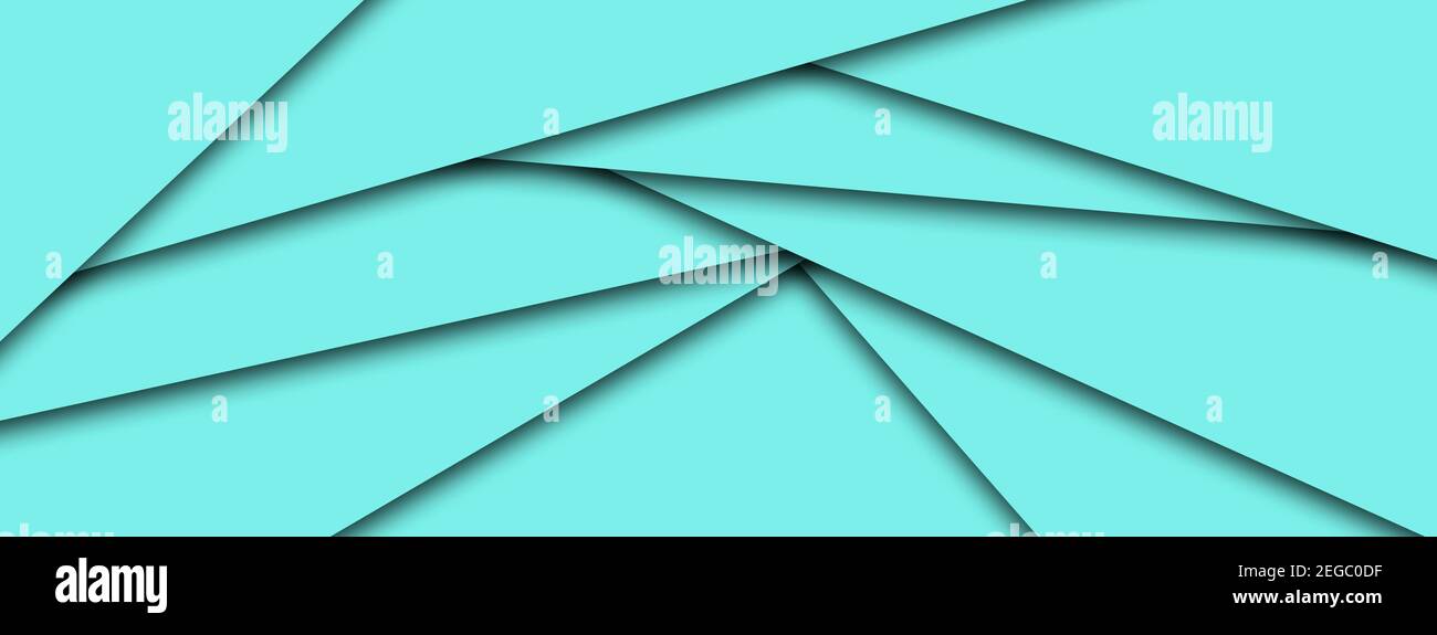 Turquoise banner design background with abstract layers Stock Photo - Alamy
