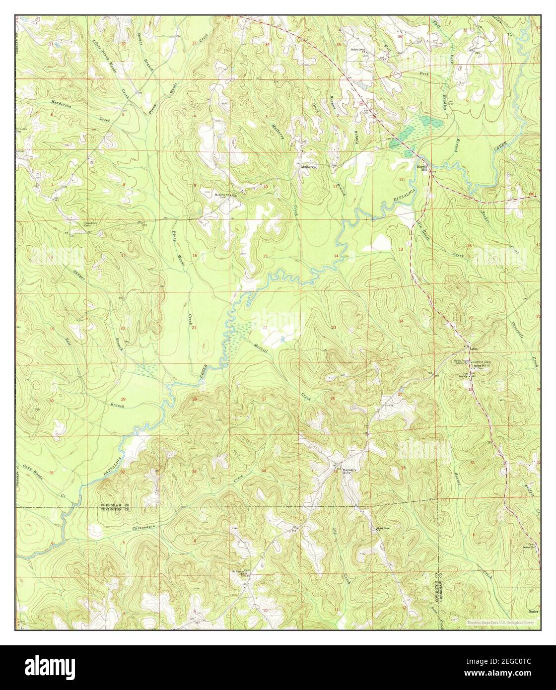 Leon, Alabama, map 1971, 1:24000, United States of America by Timeless ...