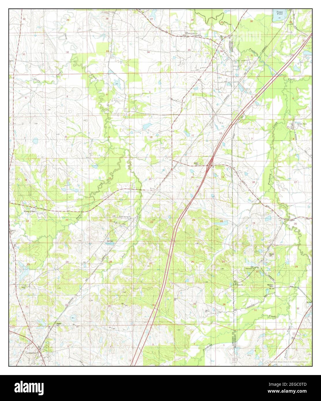 Map of letohatchee hi-res stock photography and images - Alamy