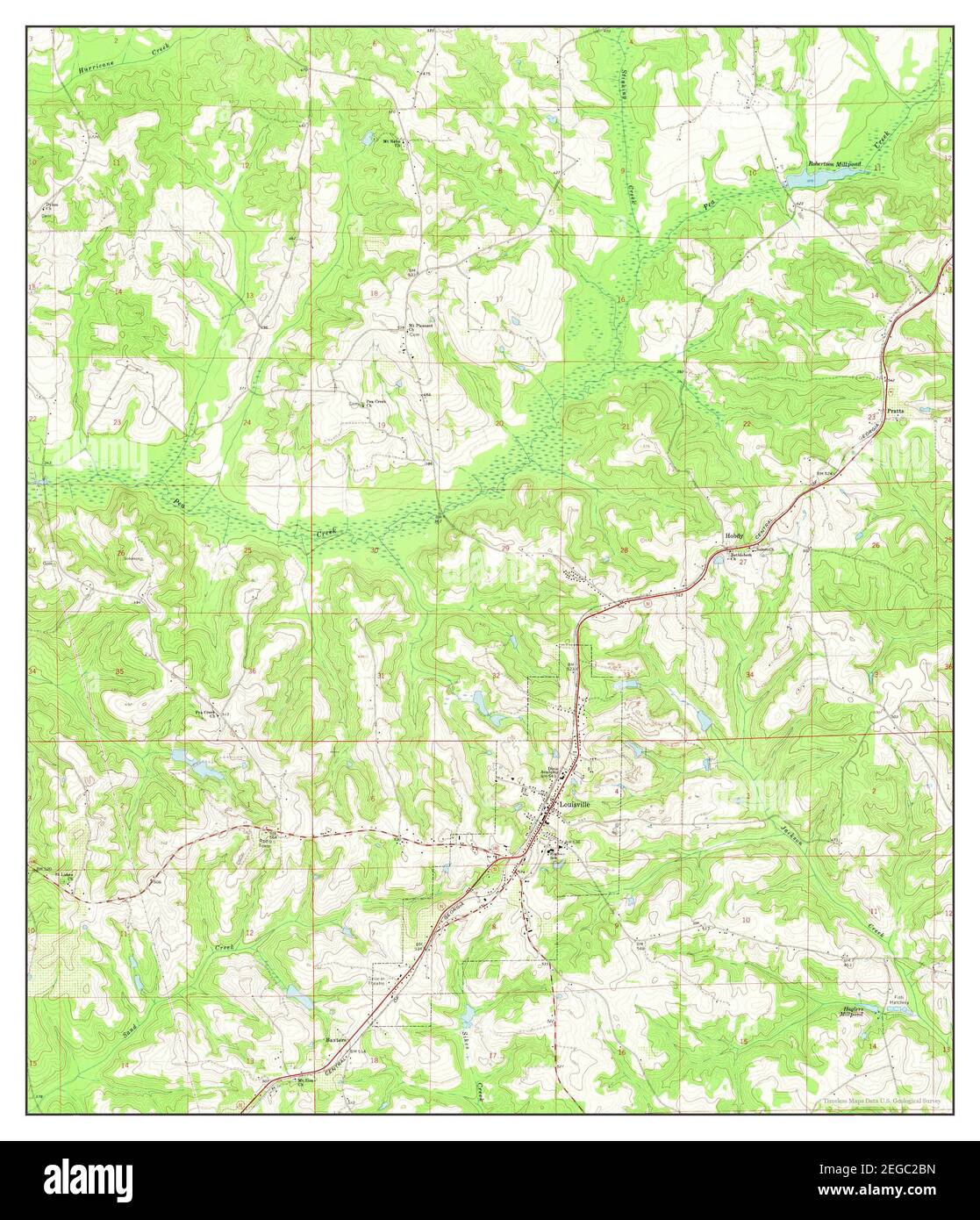 Louisville, Alabama, map 1968, 1:24000, United States of America by ...