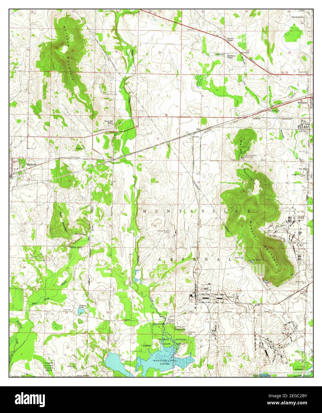 Madison, Alabama, map 1948, 1:24000, United States of America by ...