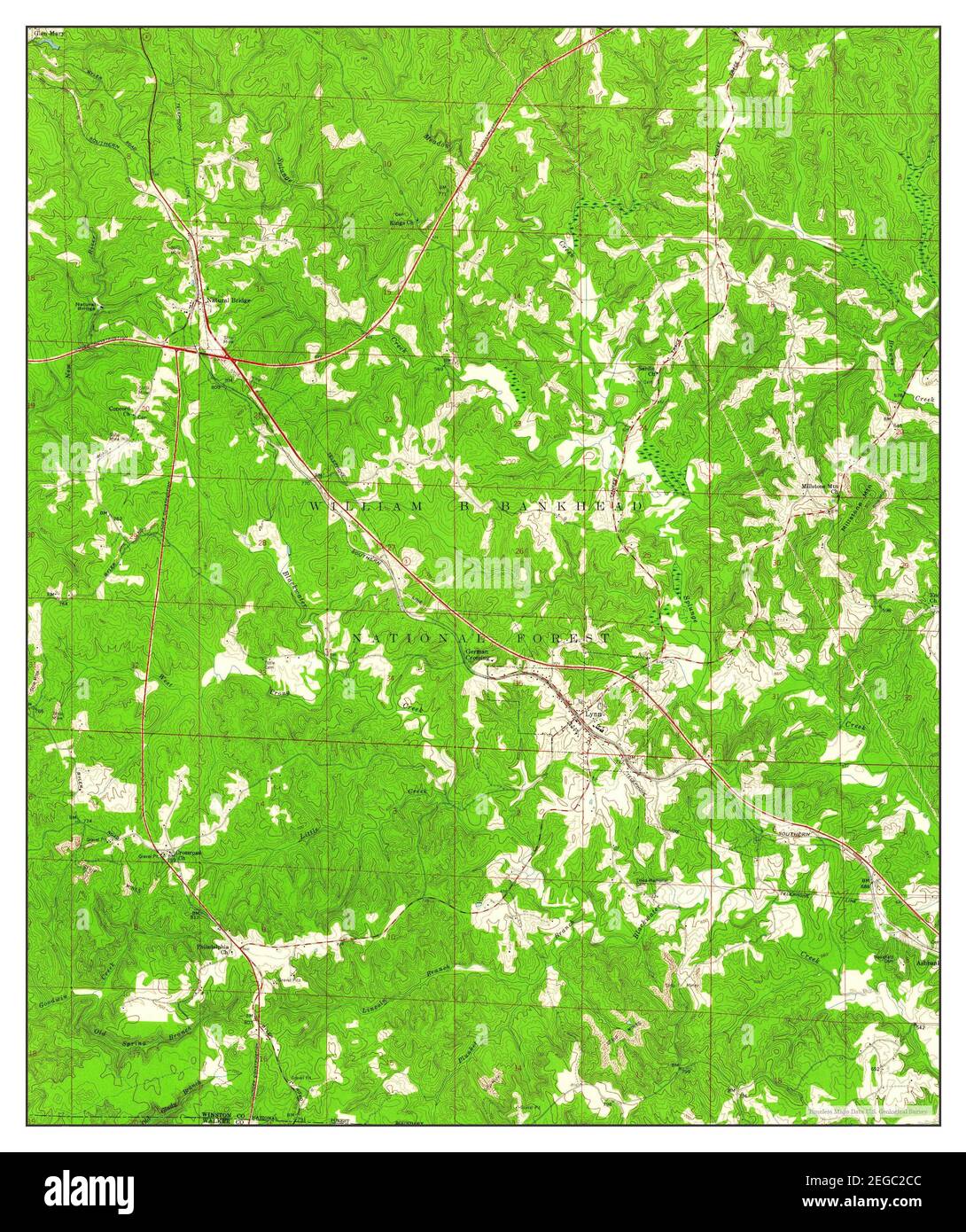 Lynn, Alabama, map 1958, 1:24000, United States of America by Timeless ...