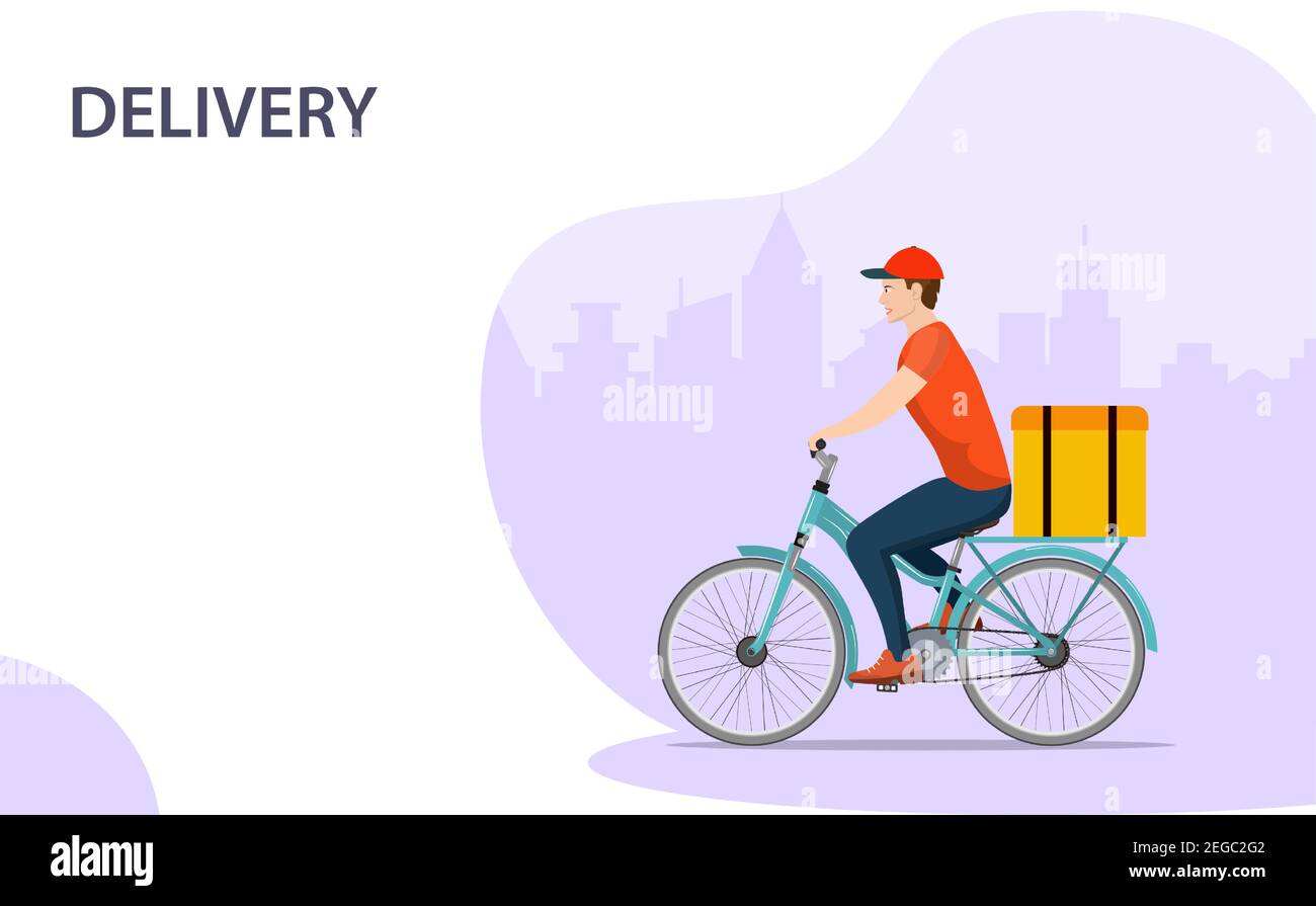 Bicycle delivery boy hi-res stock photography and images - Alamy