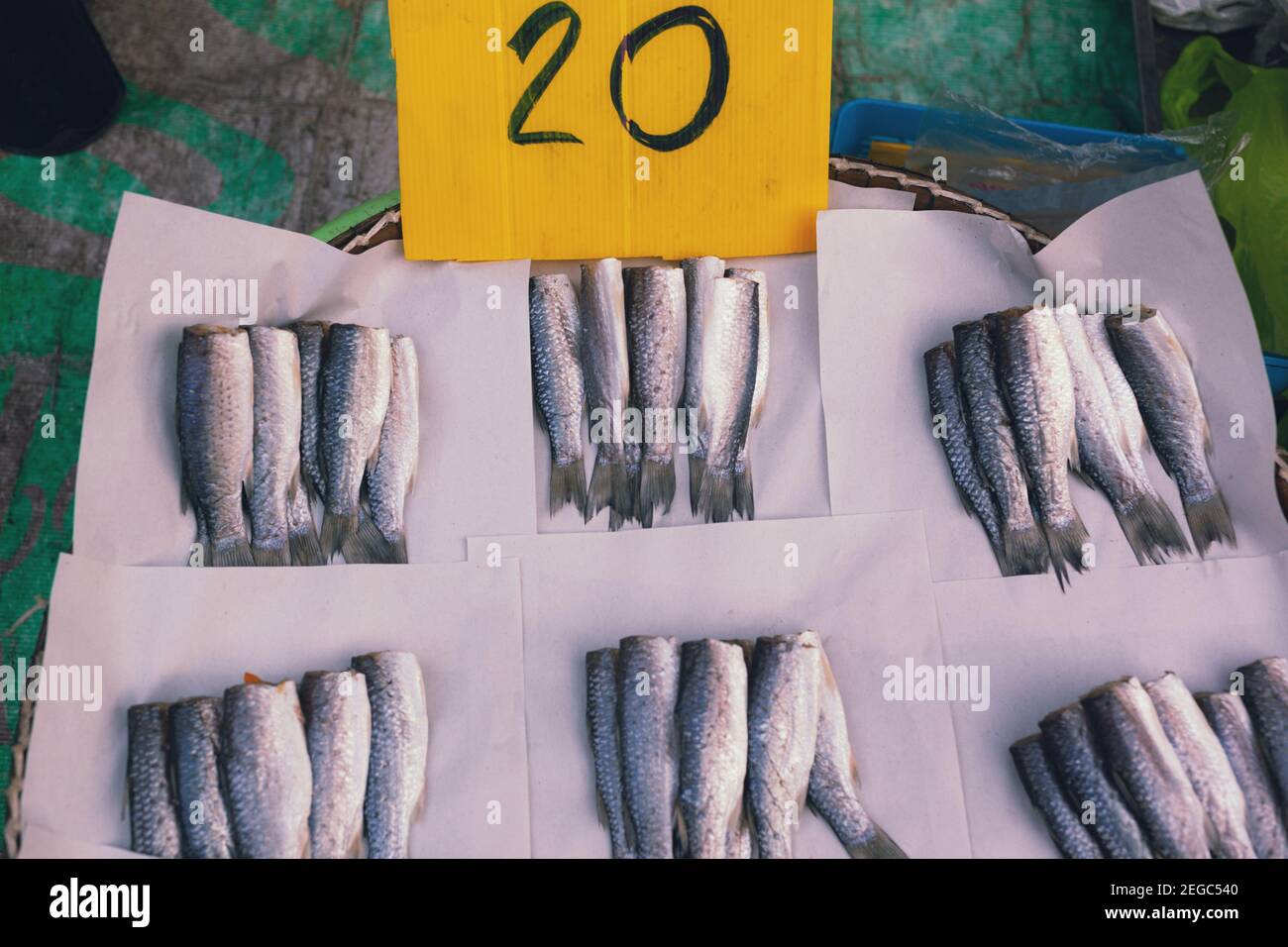 Fresh fish on street market in Bangkok Stock Photo - Alamy