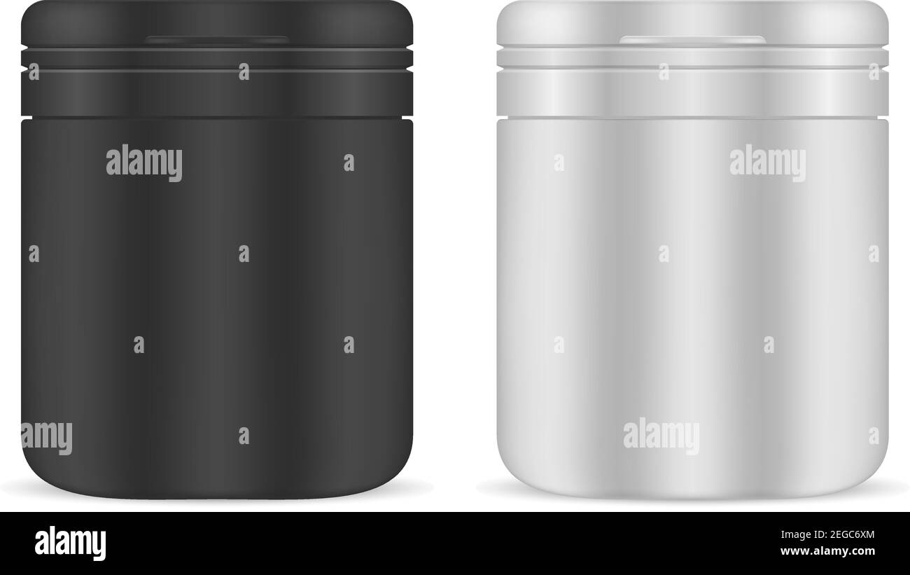 Pill bottle Set. Plastic Medicine Container. Medical Supplement Package ...