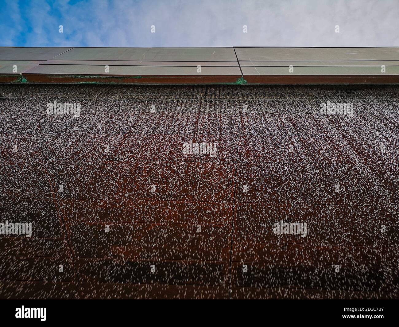 Wall of water drops falling down Stock Photo - Alamy