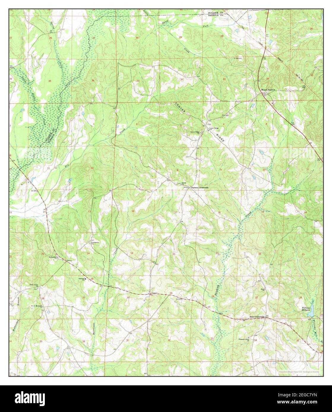 Mount Andrew, Alabama, map 1968, 1:24000, United States of America by ...