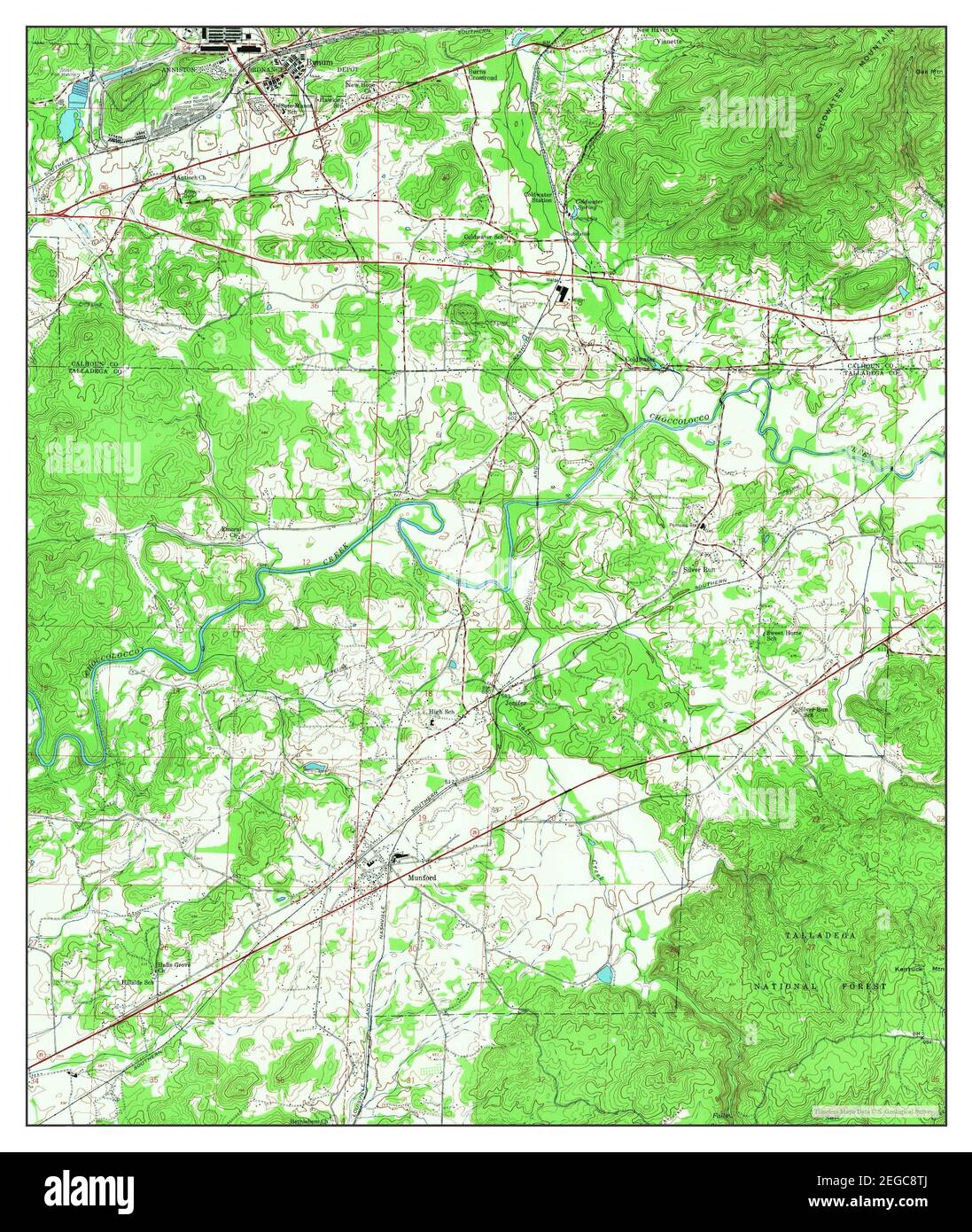 Munford, Alabama, map 1956, 1:24000, United States of America by ...
