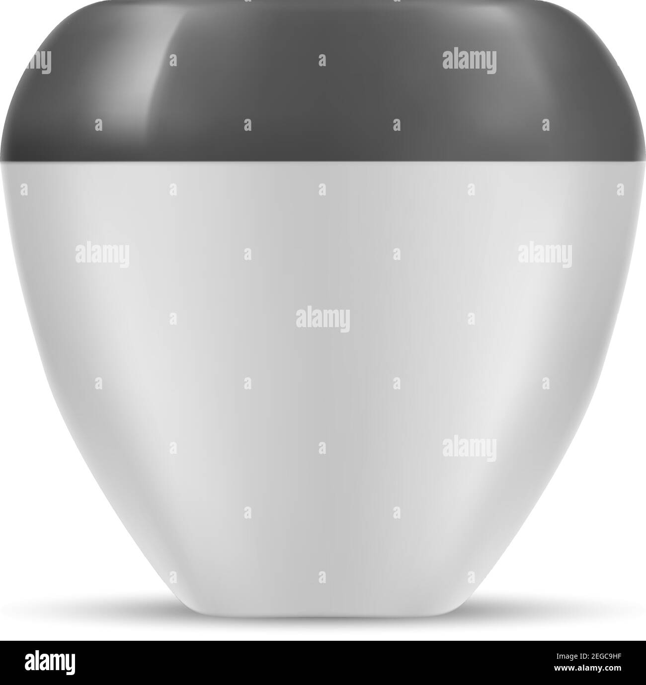 Cosmetic Jar. White Blank Cream Container. Round Plastic Bowl for Skin ...