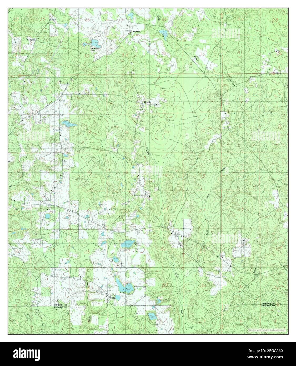 Nymph, Alabama, map 1982, 1:24000, United States of America by Timeless ...