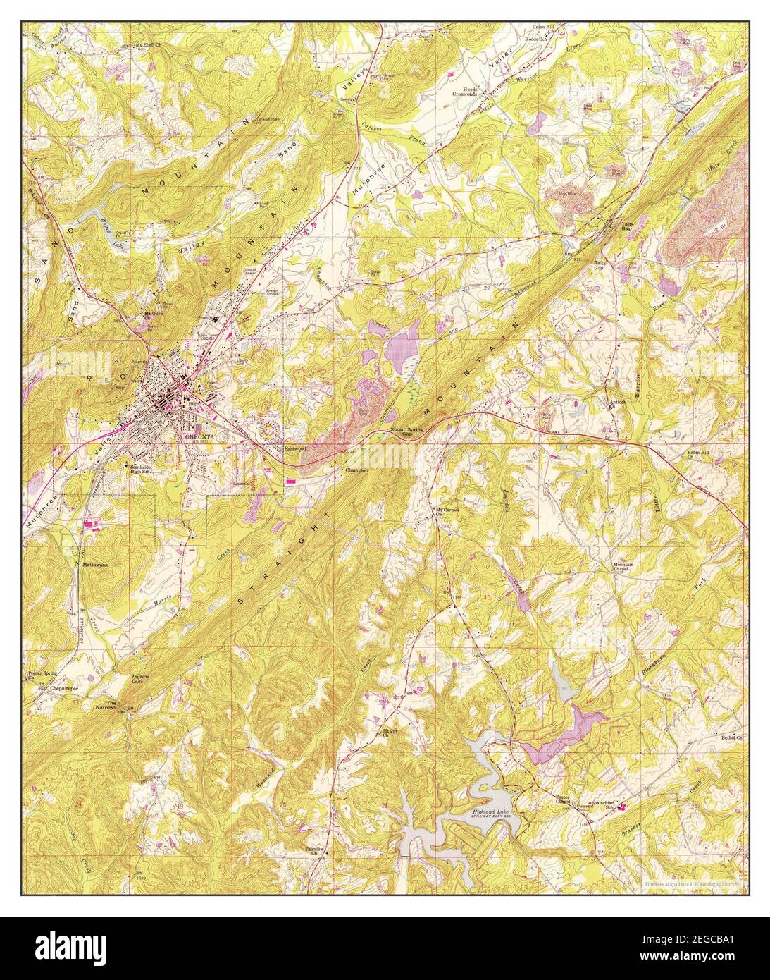Oneonta alabama map Cut Out Stock Images & Pictures - Alamy