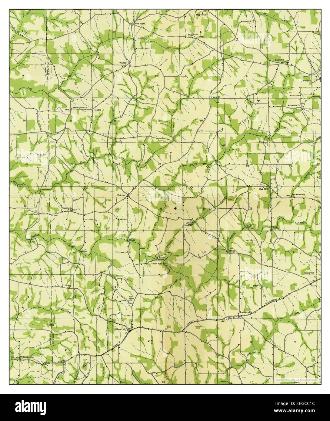 Painter, Alabama, map 1936, 1:24000, United States of America by ...