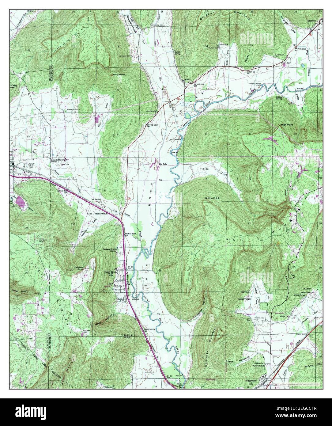 Map of paint rock Cut Out Stock Images & Pictures - Alamy
