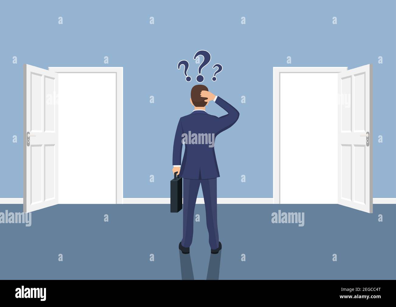Man standing in open door Stock Vector Images - Alamy