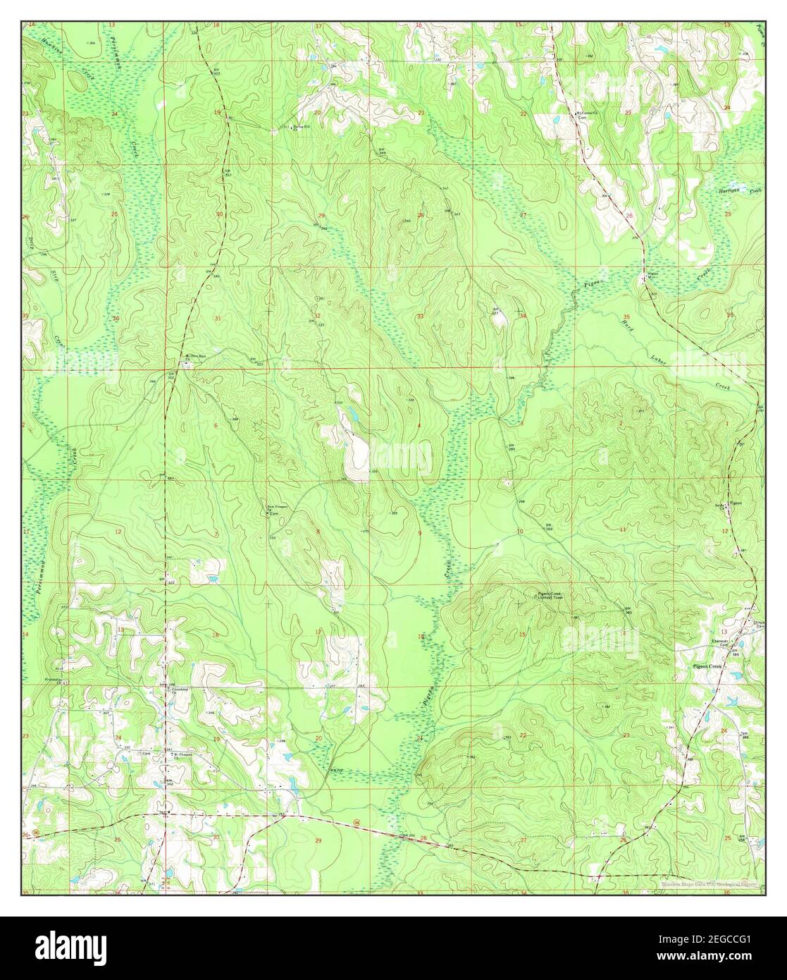 Pigeon Creek, Alabama, map 1971, 1:24000, United States of America by ...