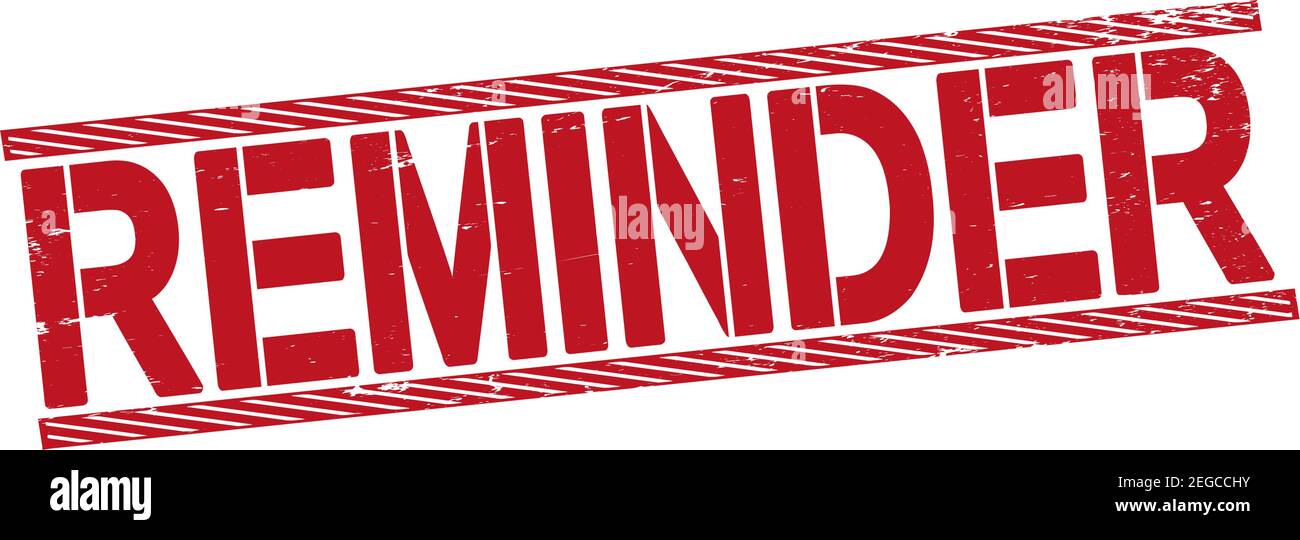 Stamp with word reminder inside, vector illustration Stock Vector Image ...