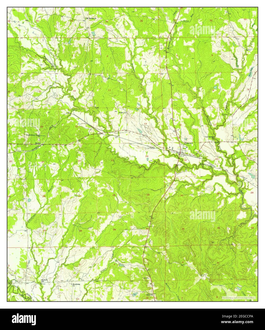 Pittsview, Alabama, map 1957, 1:24000, United States of America by ...