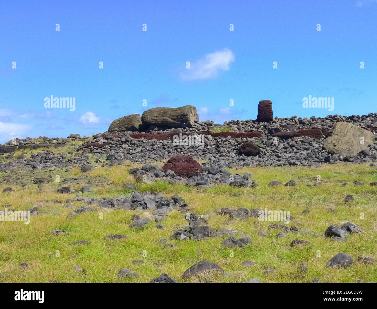 The nature of Easter Island, landscape, vegetation and coast Stock ...