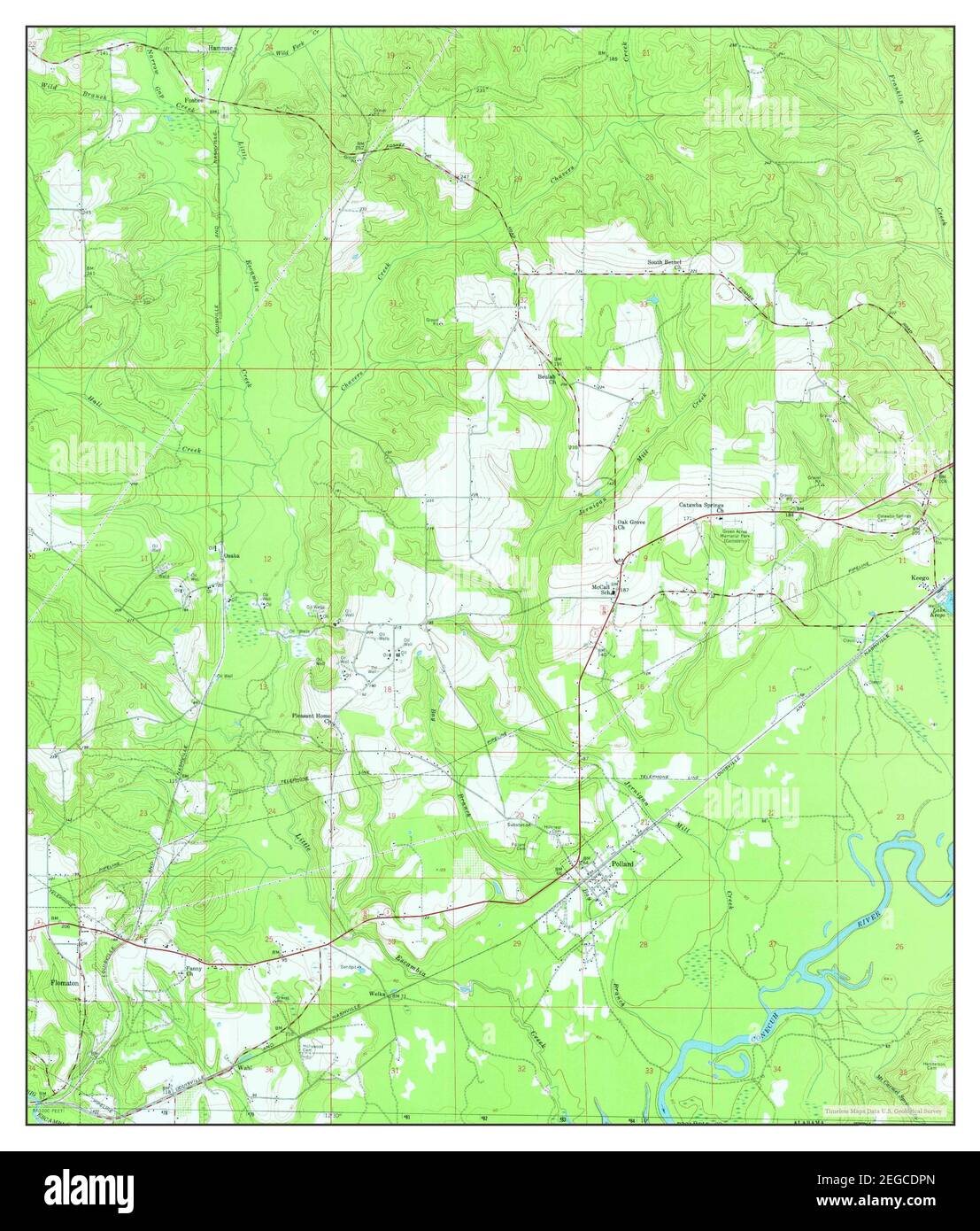 Pollard, Alabama, map 1960, 1:24000, United States of America by ...