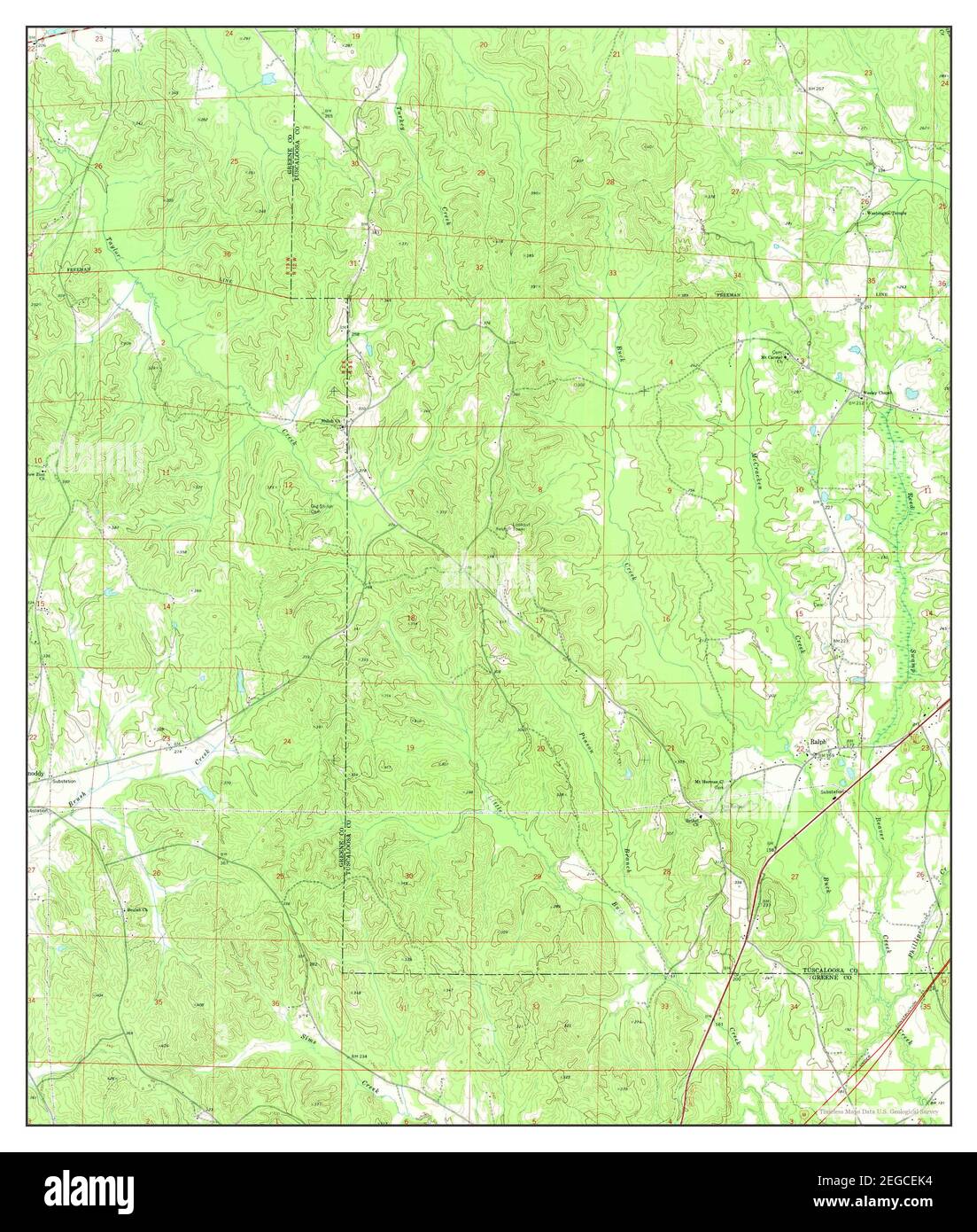 Ralph, Alabama, map 1970, 1:24000, United States of America by Timeless ...
