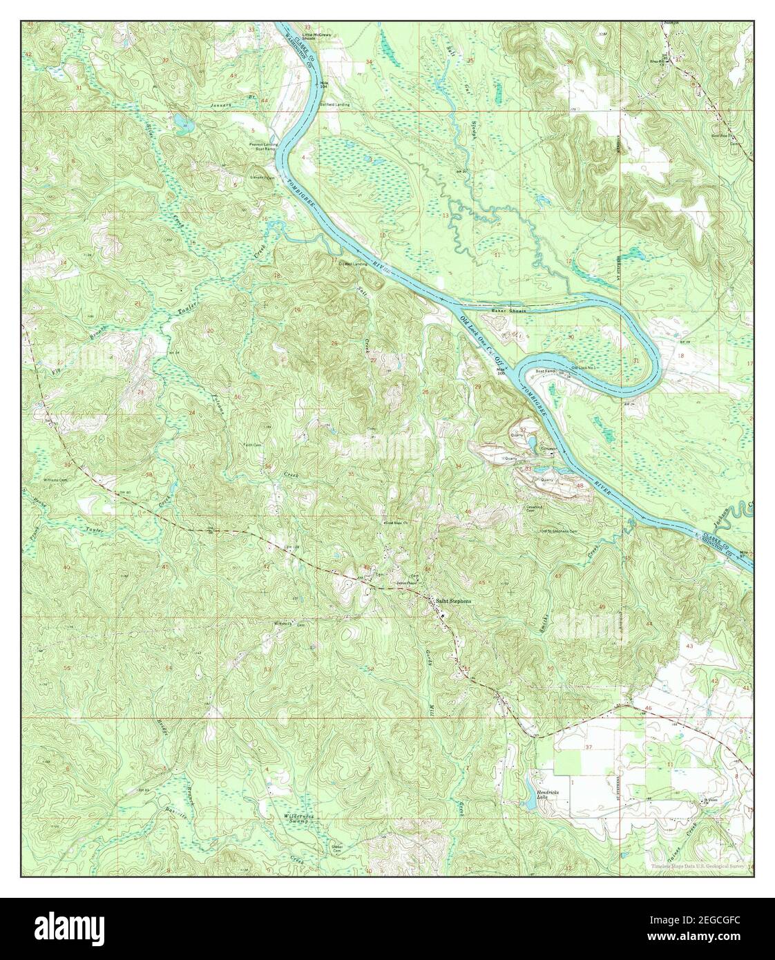 Saint Stephens, Alabama, map 1972, 1:24000, United States of America by ...