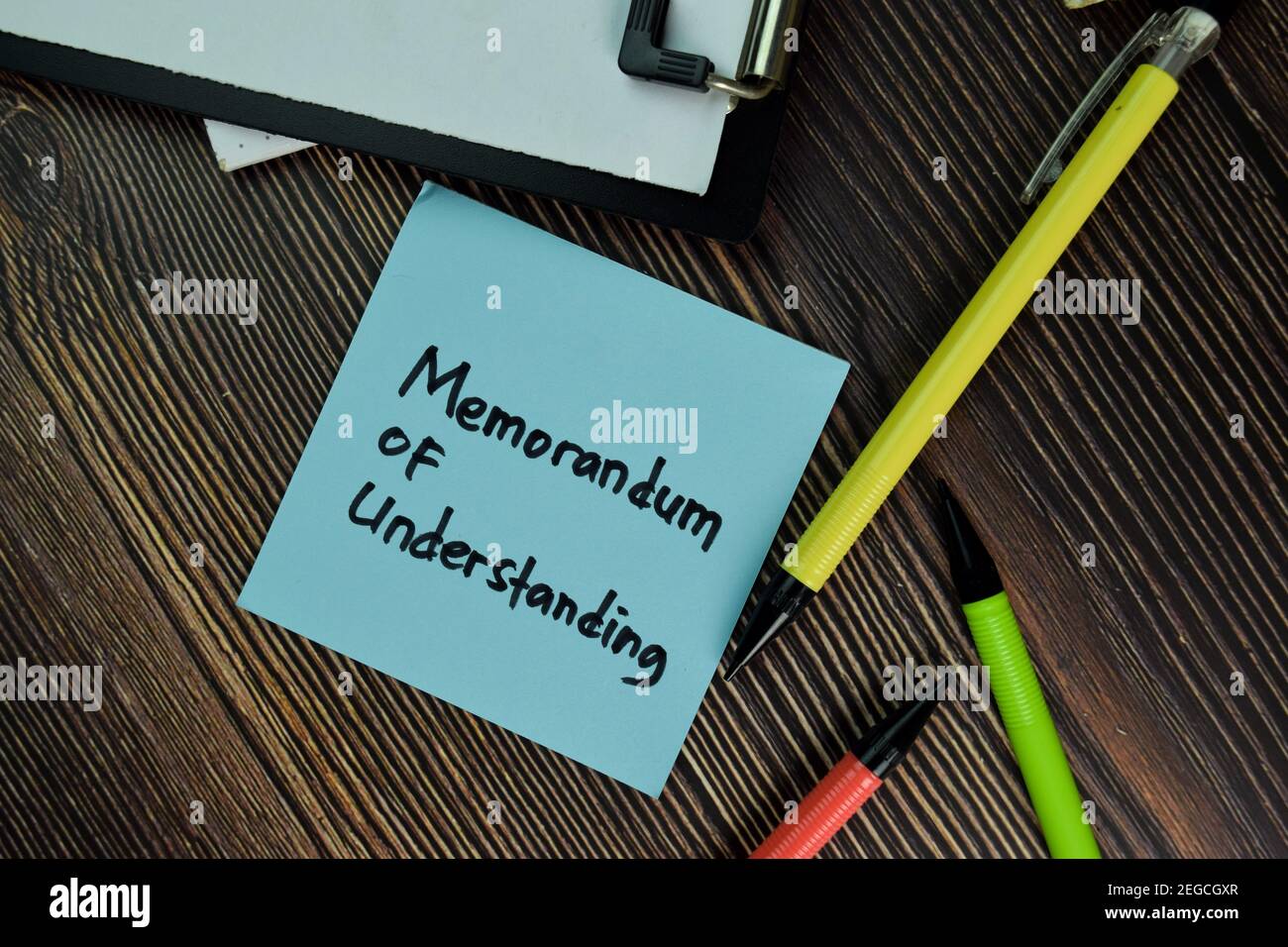 Mou memorandum understanding concept paper hi-res stock photography and ...