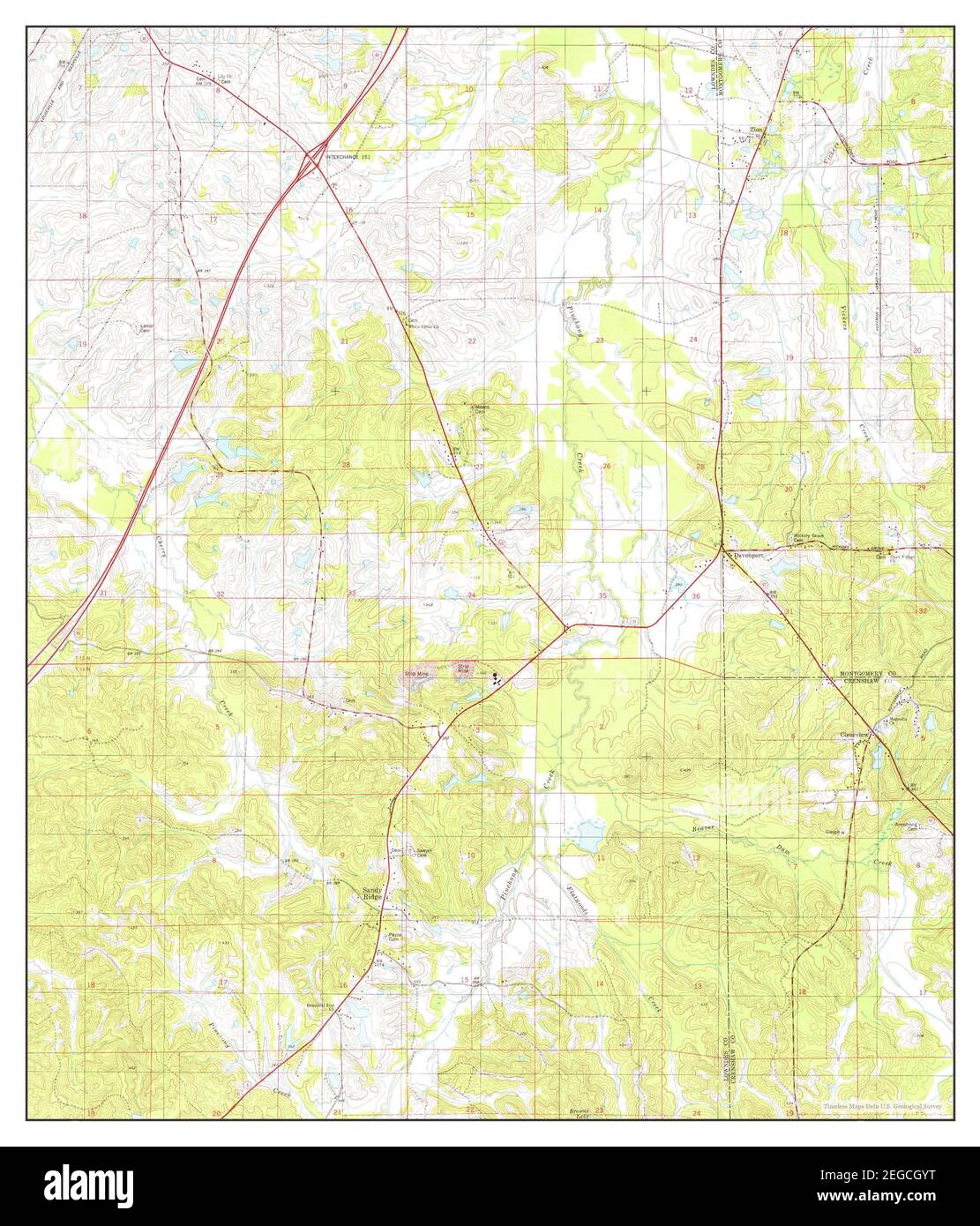 Sandy Ridge, Alabama, map 1981, 1:24000, United States of America by ...