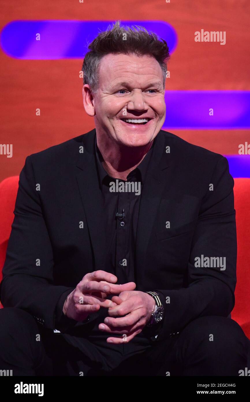 EDITORIAL USE ONLY Gordon Ramsay during filming for the Graham Norton ...