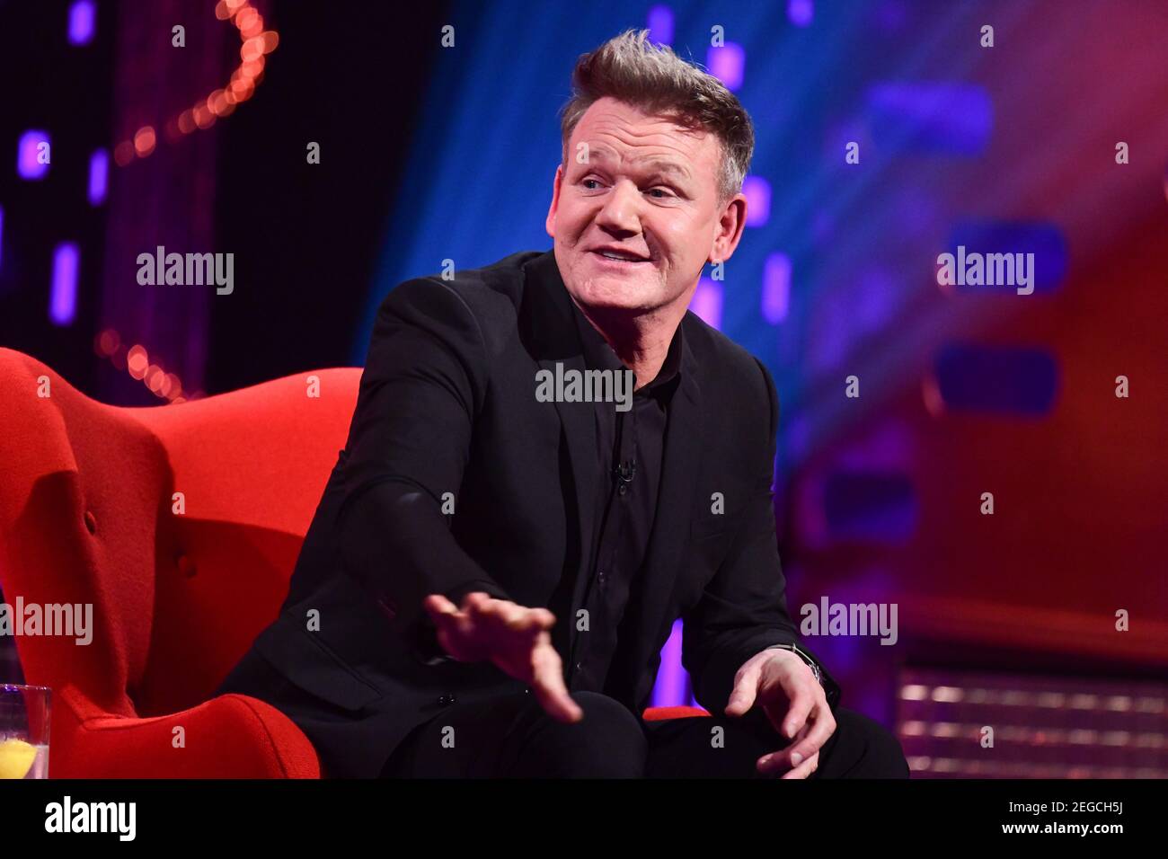 EDITORIAL USE ONLY Gordon Ramsay during filming for the Graham Norton ...