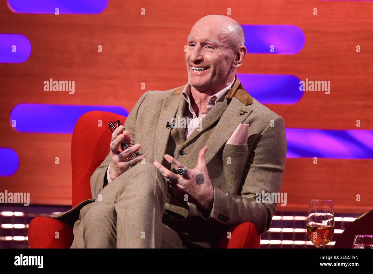 EDITORIAL USE ONLY Gareth Thomas during filming for the Graham Norton ...