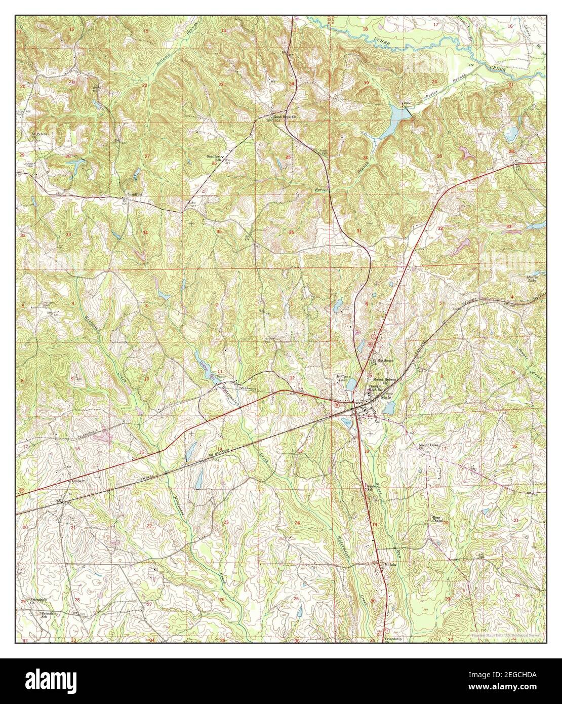 Seale, Alabama, map 1955, 1:24000, United States of America by Timeless ...