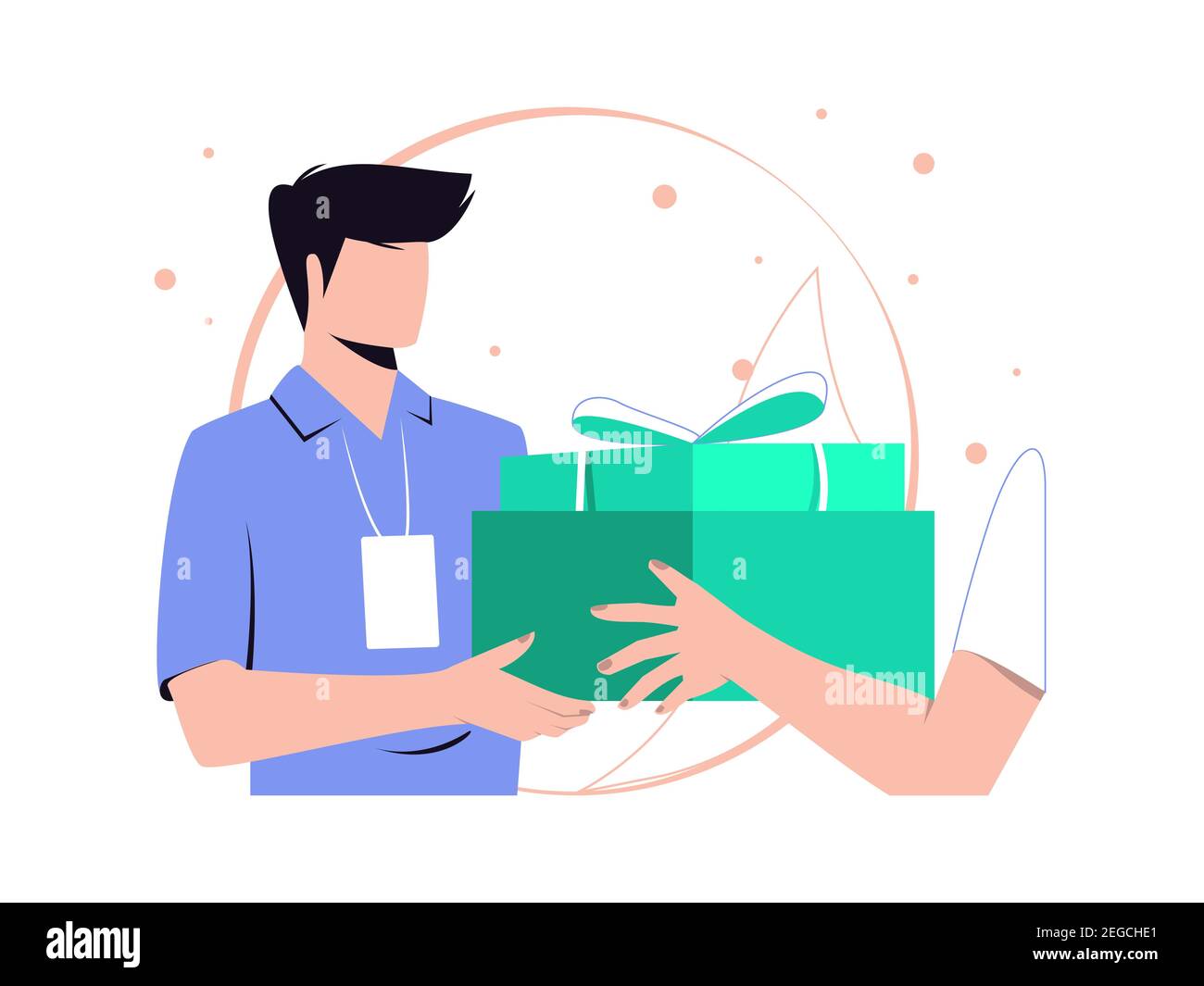 Fast delivery man. Courier provides free delivery of goods or postal ...