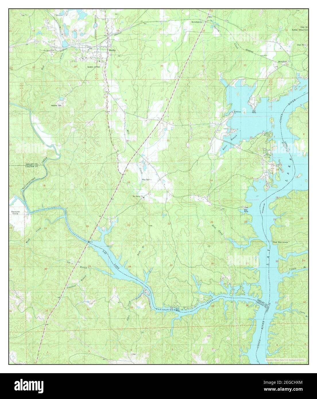 Shelby, Alabama, map 1980, 1:24000, United States of America by ...