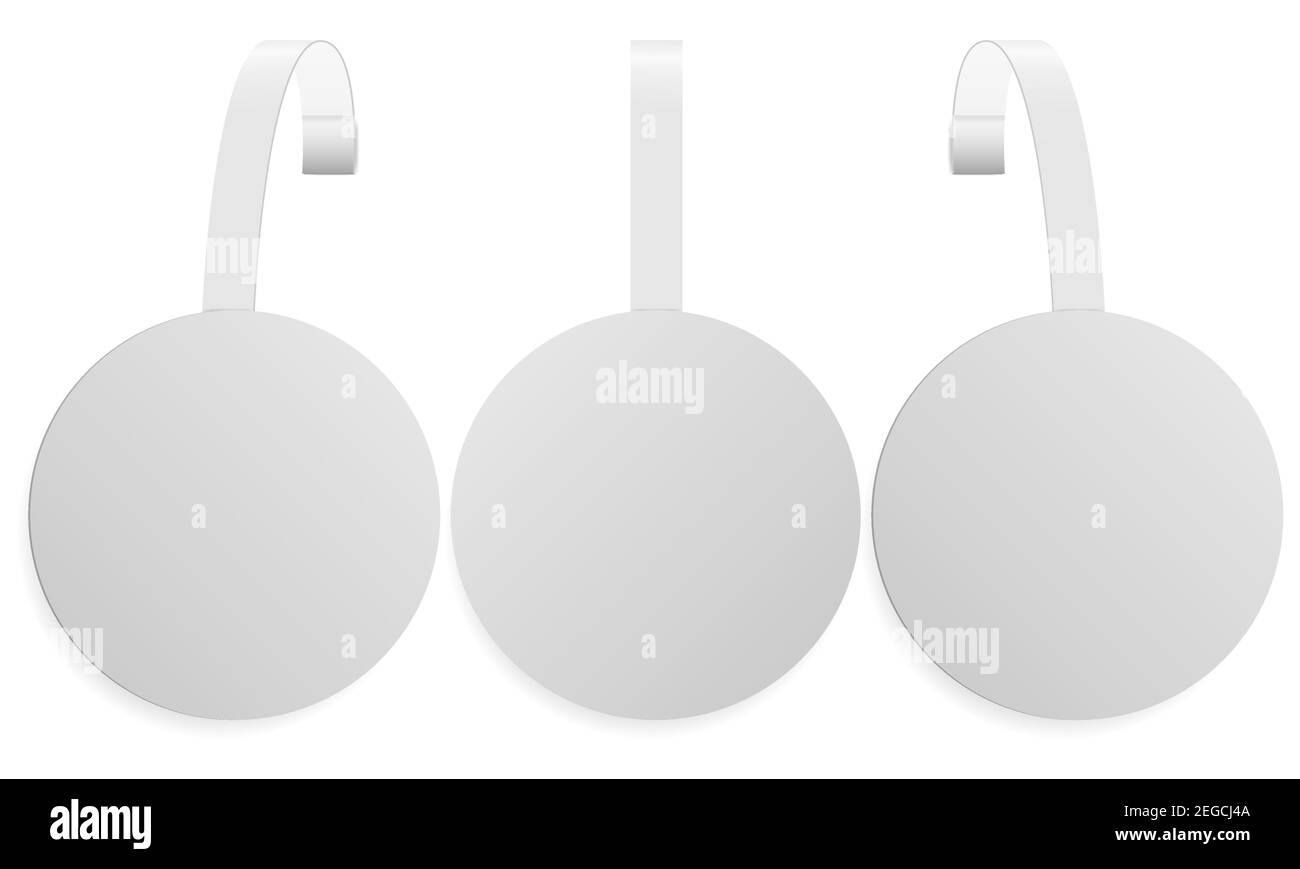 Wobbler mockup. Store shelves dangler. Sale 3d template design. Plastic ...