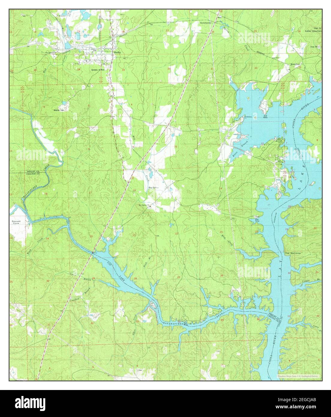 Shelby, Alabama, map 1980, 1:24000, United States of America by ...