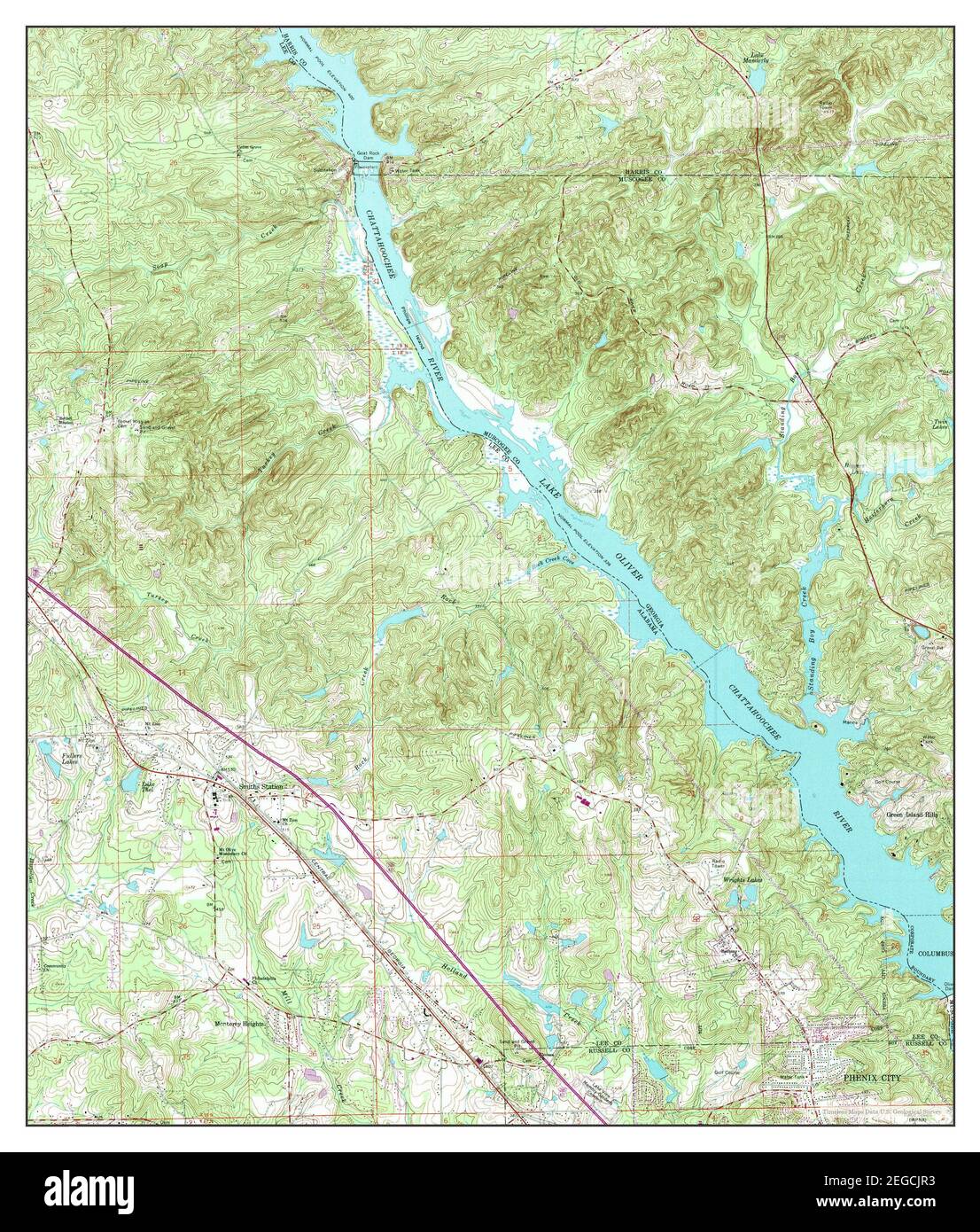 Smiths Station, Alabama, map 1965, 1:24000, United States of America by ...