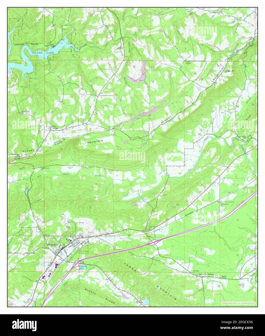 Springville map hi-res stock photography and images - Alamy